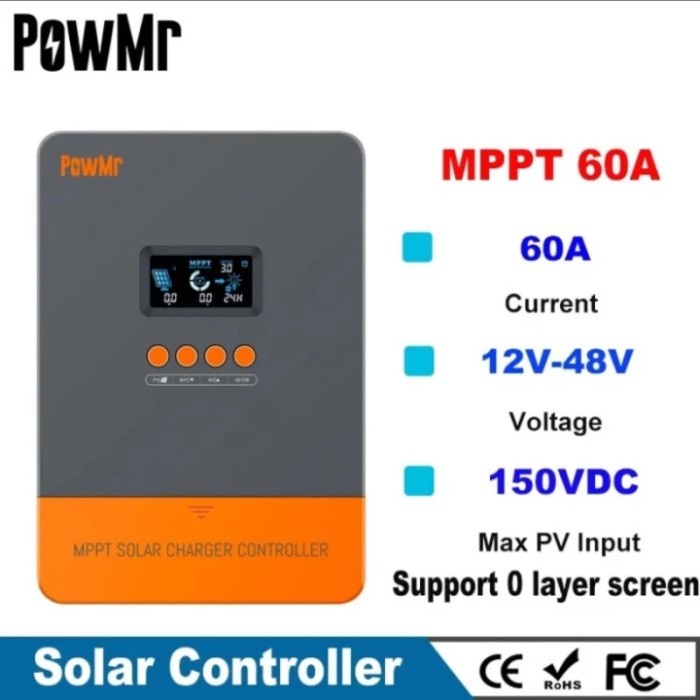Jual powMR 60A MPPT solar charge controller 60A 12V/24V/36V/48V - 60A | Shopee Indonesia