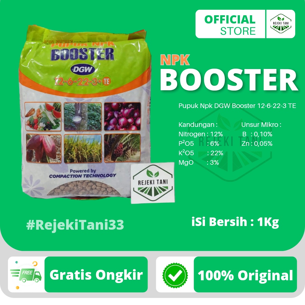 Jual Pupuk BOOSTER DGW 1kg 12 6 22 3 TE Npk BOSTER Kemasan Pabrik Untuk ...