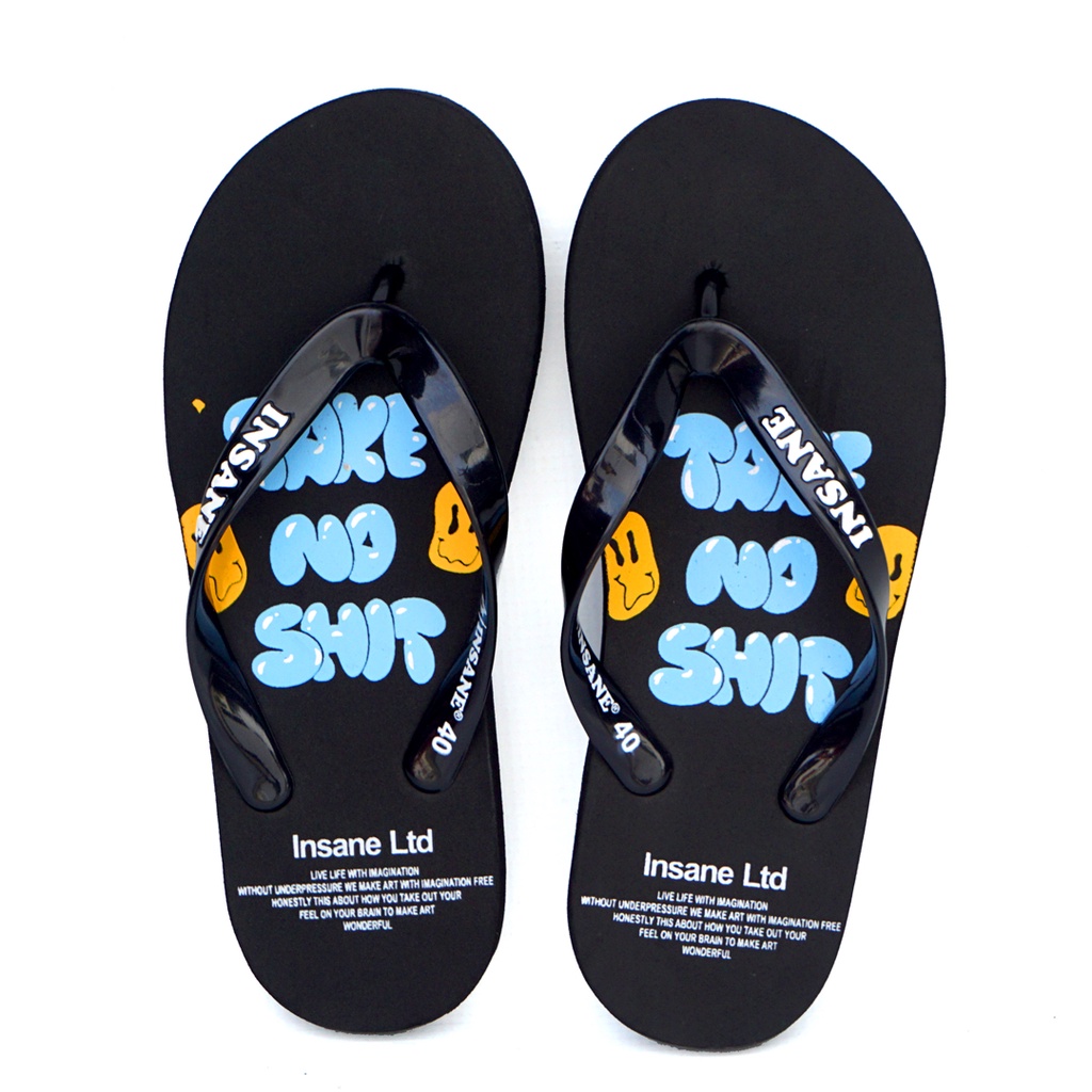Jual INSANELTD. Sandal Spon Distro Take No Sh*t | Sendal Jepit Distro ...