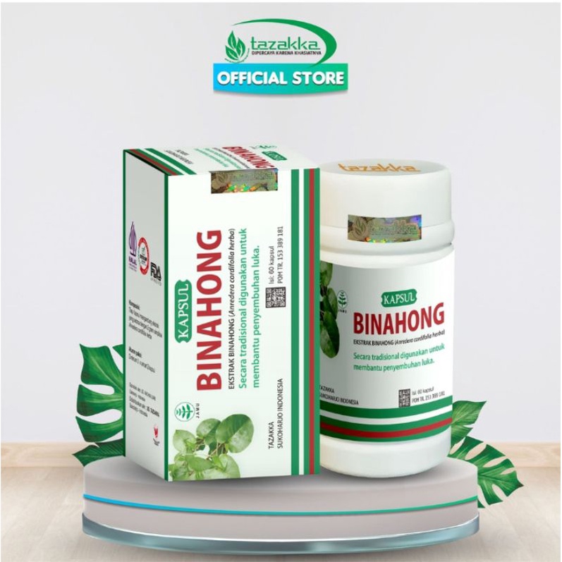 Jual Kapsul Binahong Tazakka Isi 60 Kapsul Memper Cepat Penyembuha Luka Luar dan Dalam | Shopee ...