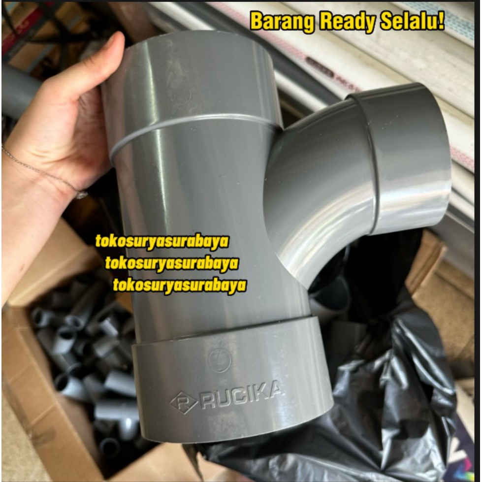 Jual RUCIKA TEE Y 4" x 3" 90 derajat TEE Y 90 derajat 4" x 3" Fitting ...