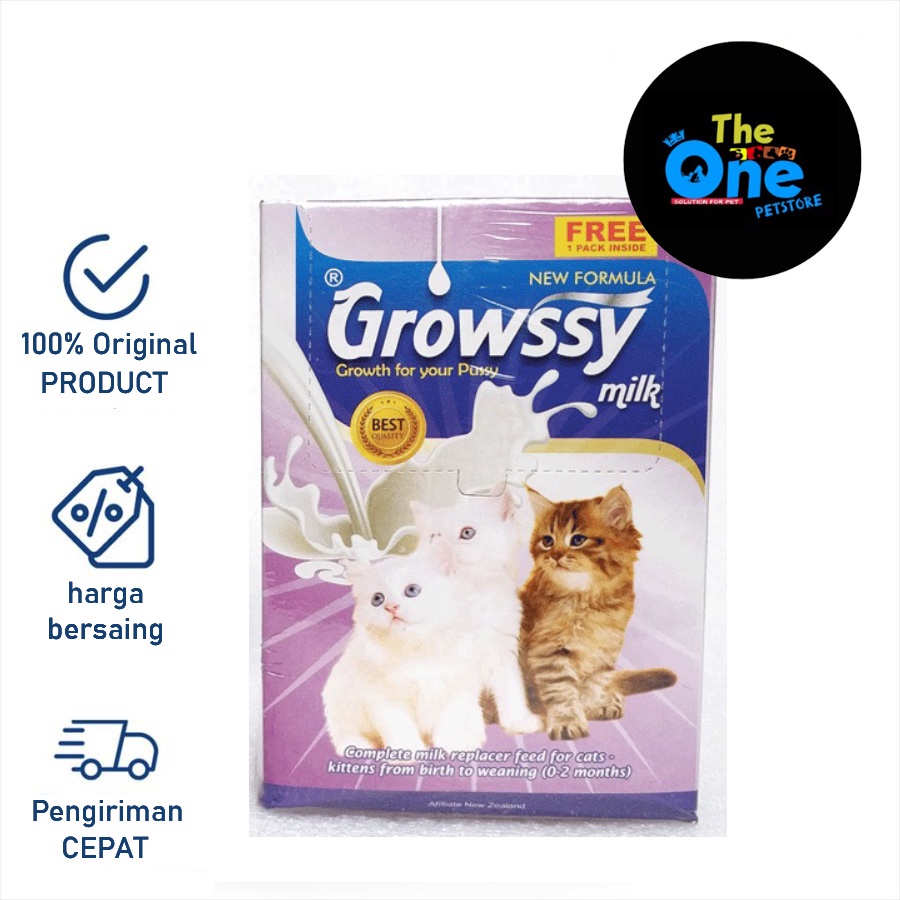 Jual Growssy Susu Anak Kucing 1 Box Dus isi 10 + Free Sachet Milk ...