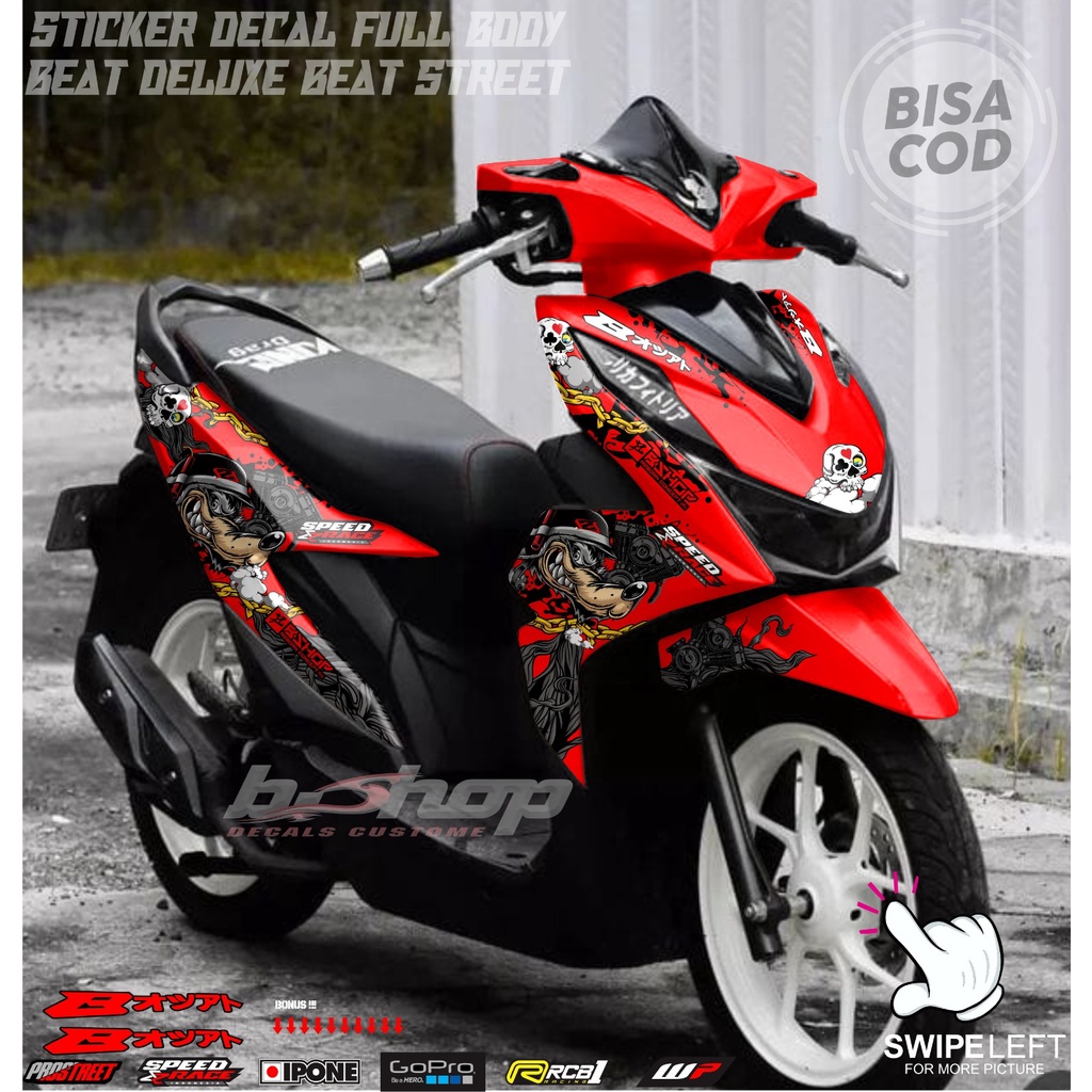 Jual Decal sticker beat deluxe fullbody variasi buldog keren motif ...