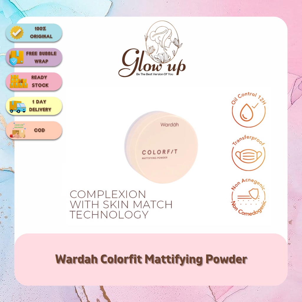 Jual GLOWUP Wardah Colorfit Mattifying Powder - Bedak Tabur Dengan SPF ...