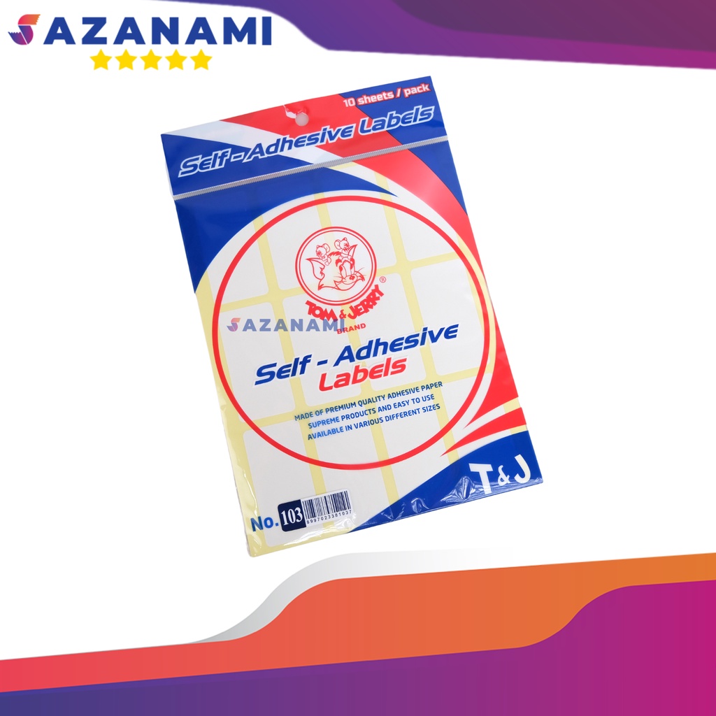 Jual TOM & JERRY LABEL 103 32 X 64 MM STICKER LABEL STIKER TOM N JERRY ...