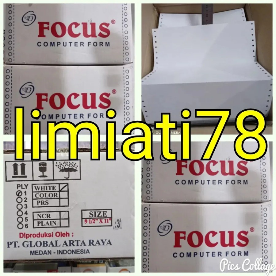 Jual Kertas Continuous Form Focus 9 1/2 x 11 : 3 (1 ply) | Shopee Indonesia