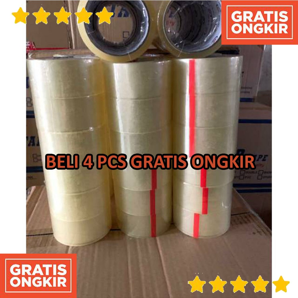 Jual [JAGOPACK] LAKBAN 45MM X 90 YARD SUPER KUAT - LAKBAN BENING 45MM ...