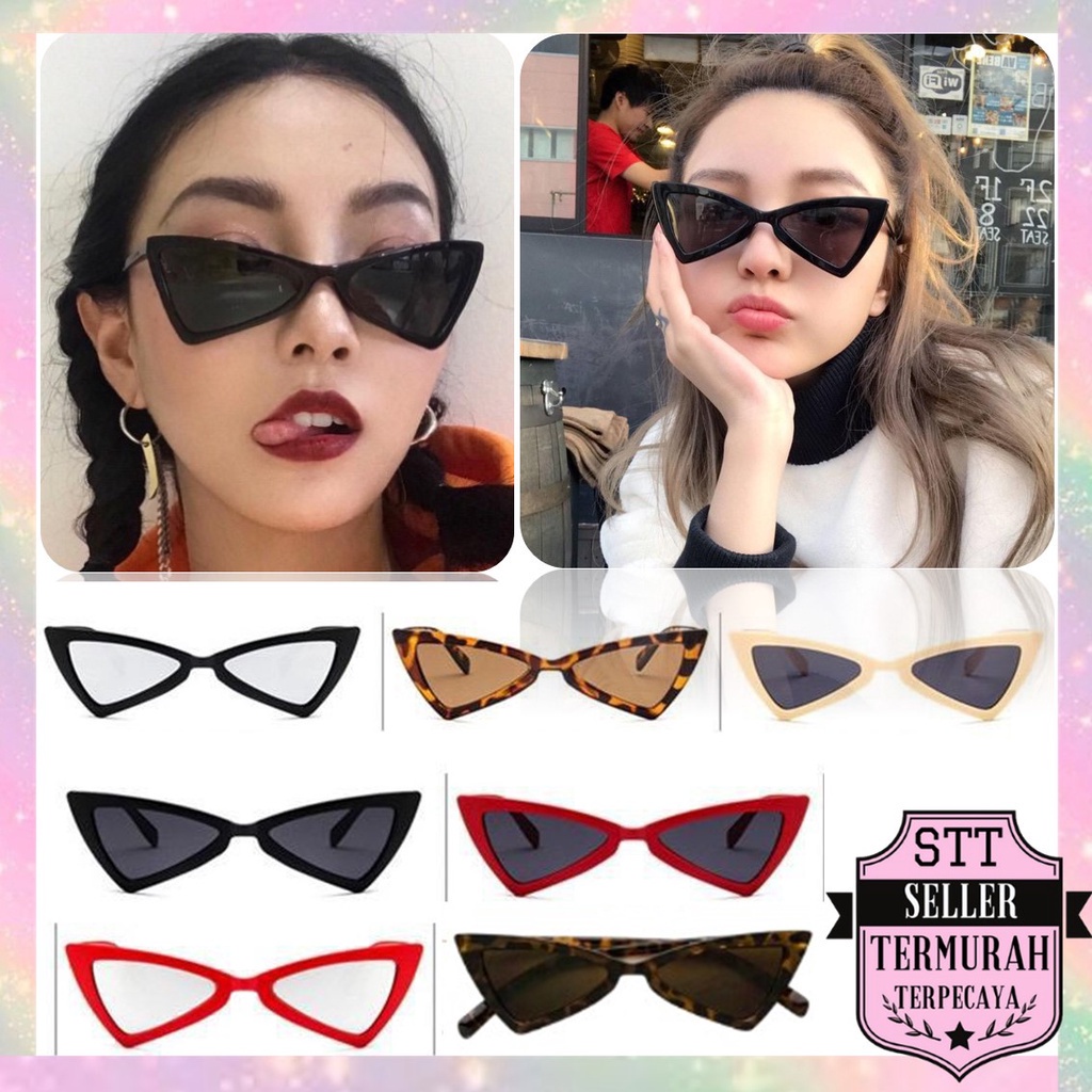 Jual STT Kacamata Fashion Korea Ulzzang Retro Cat Eye Kacamata Segitiga Pria & Wanita Kekinian ...