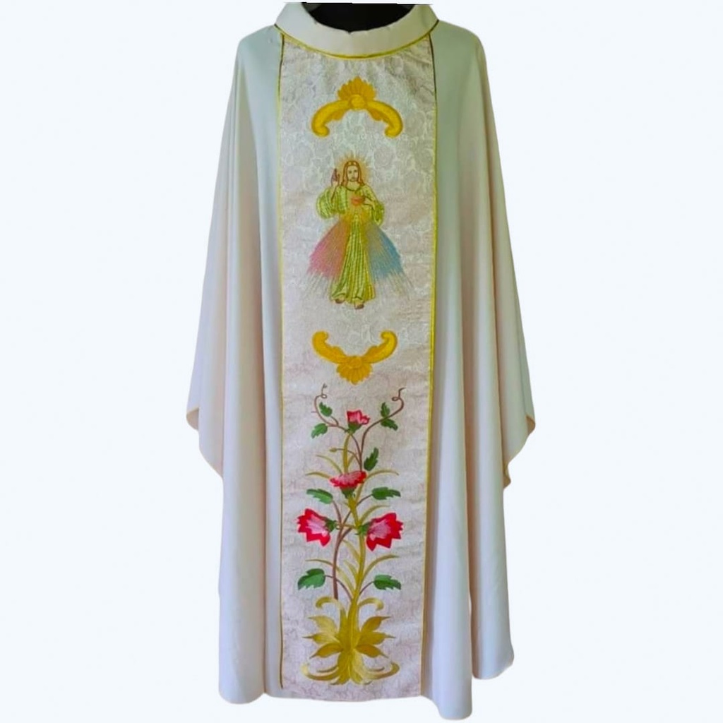 Jual Jubah Imam Katolik/Kasula Pastor/Kasula Brodir Motif kerahiman ...