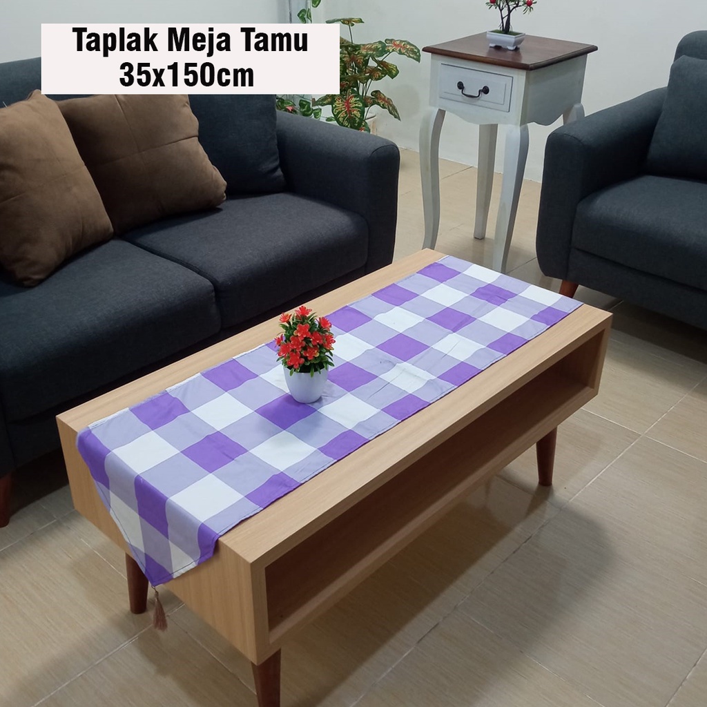 Jual Table Runner Alas Meja 35x150cm Kain Katun Model lancip | Shopee ...