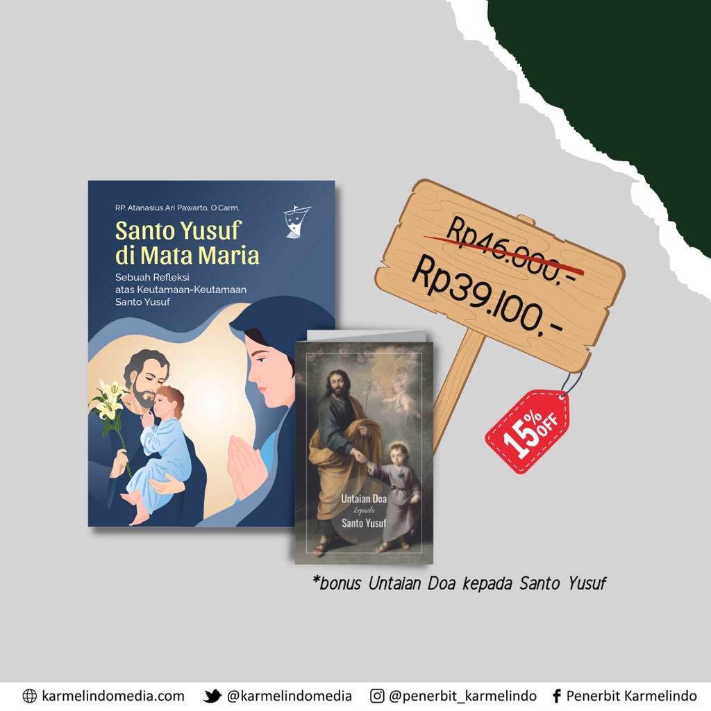 Jual Santo Yusuf di Mata Maria+Untaian Doa kepada St. Yusuf | Shopee ...
