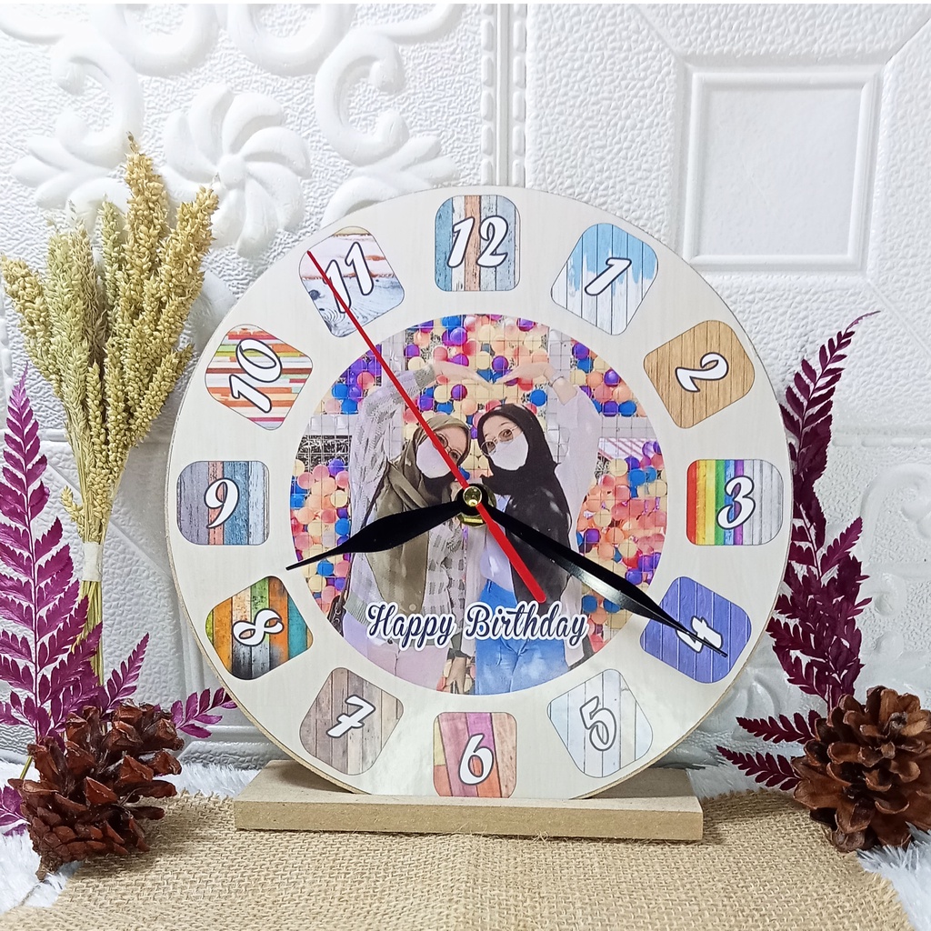 Jual Jam dinding Custom kayu unik custome foto,nama,costum logo murah ...