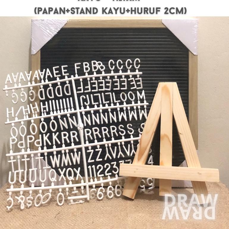 Jual MENARIK PAPAN NAMA BAYI/ LETTER BOARD [include standing kayu ...