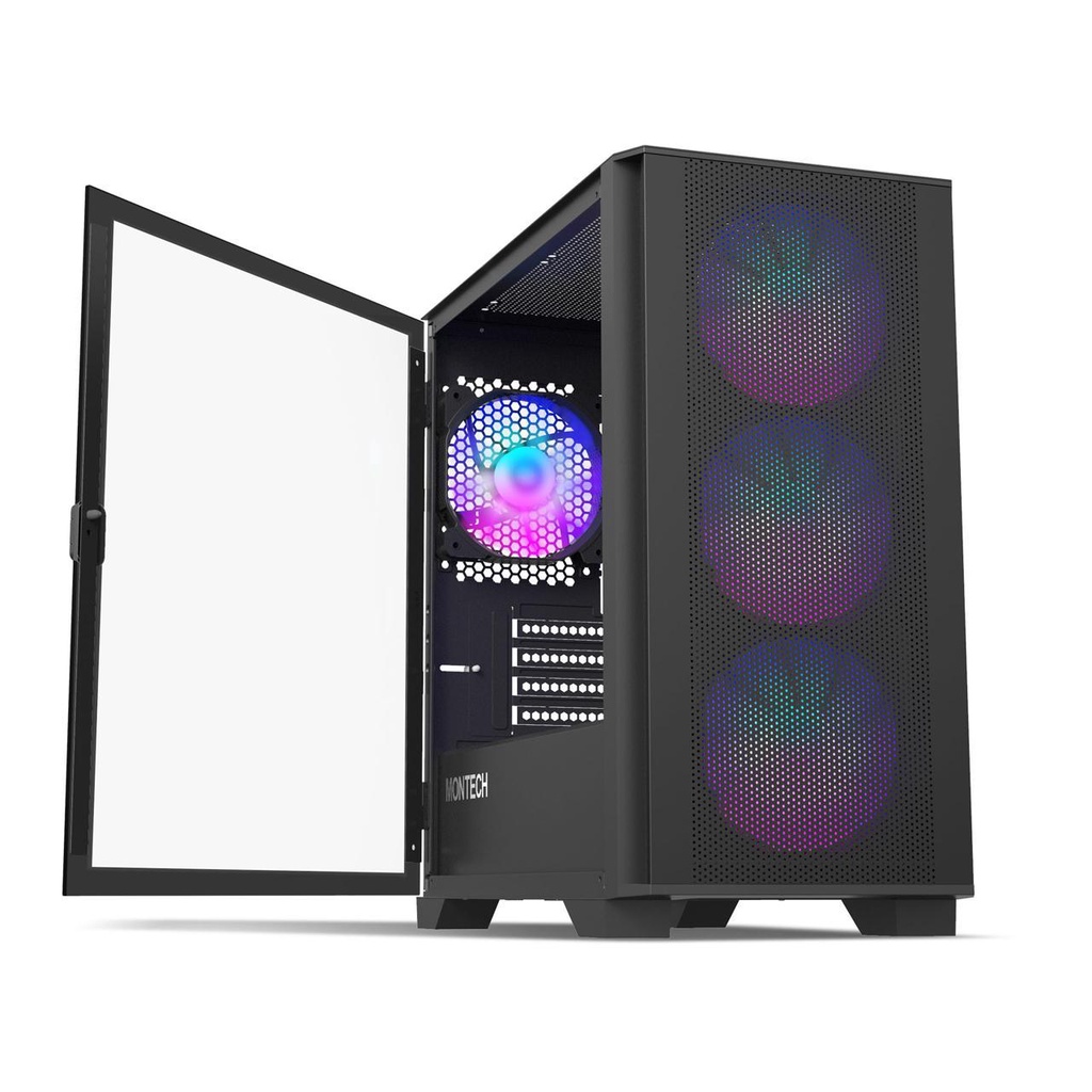 Jual Montech Air 100 ARGB Black Micro ATX Casing Komputer Computer Case ...