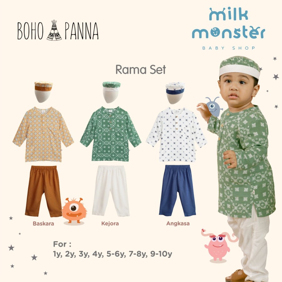 Jual BOHOPANNA RAYA COLLECTION IBRAHIM / RAMA SET Baju Koko Anak | Shopee Indonesia