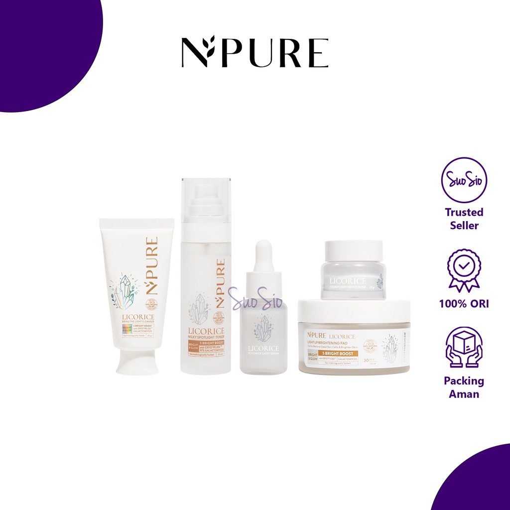Jual [BPOM] N'PURE NPURE Licorice Cleanser Facial Wash | Peeling Gel ...