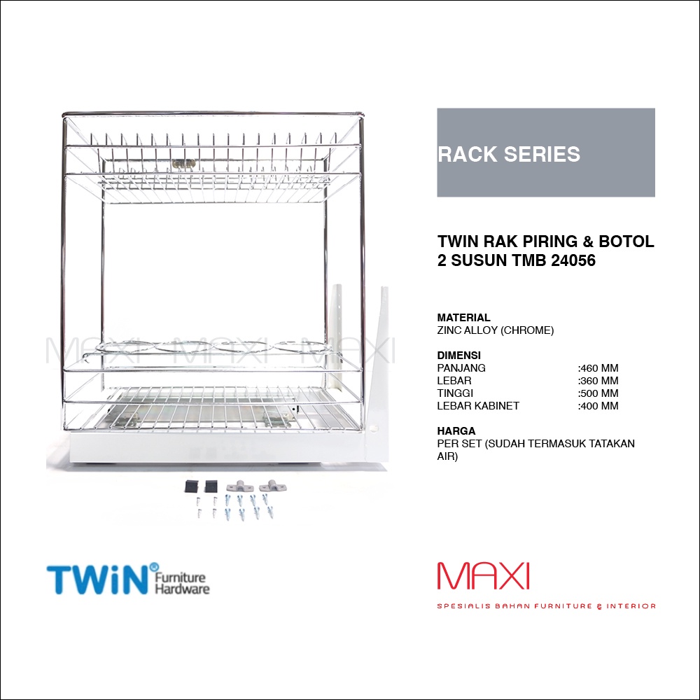 Jual TWIN Rak Piring Botol 2 Susun Chrome TMB-24056 - TMB-23056 ...