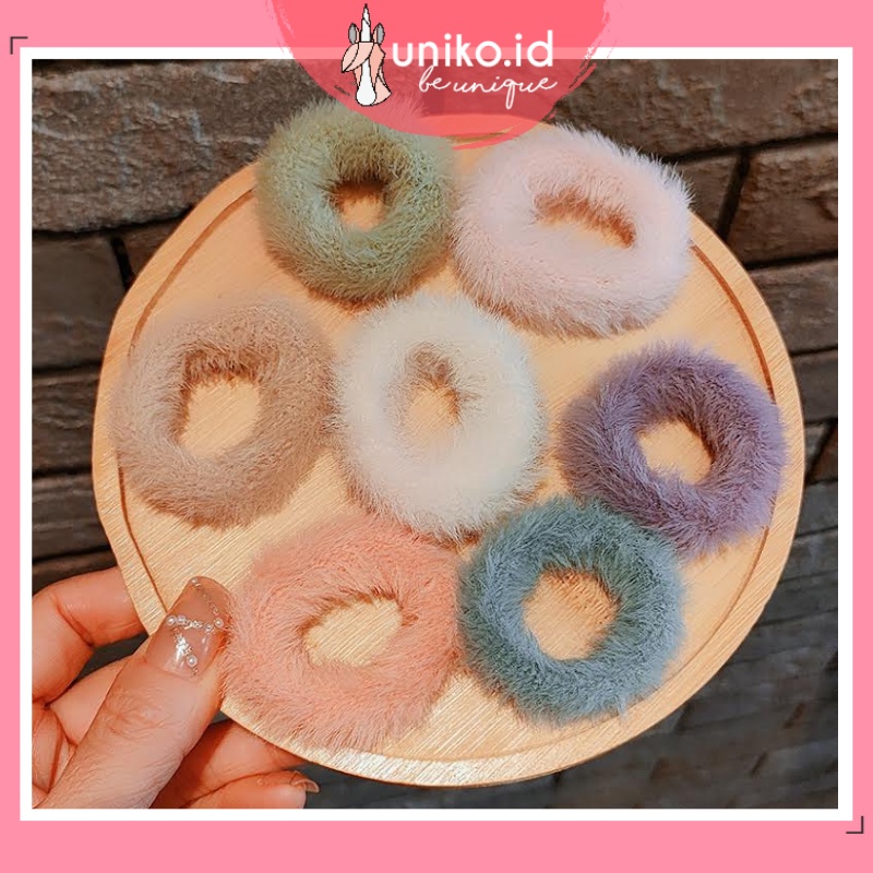 Jual UNIKO.ID IKAT RAMBUT BULU JUMBO LEMBUT KARET CEPOL WANITA RASFUR ...