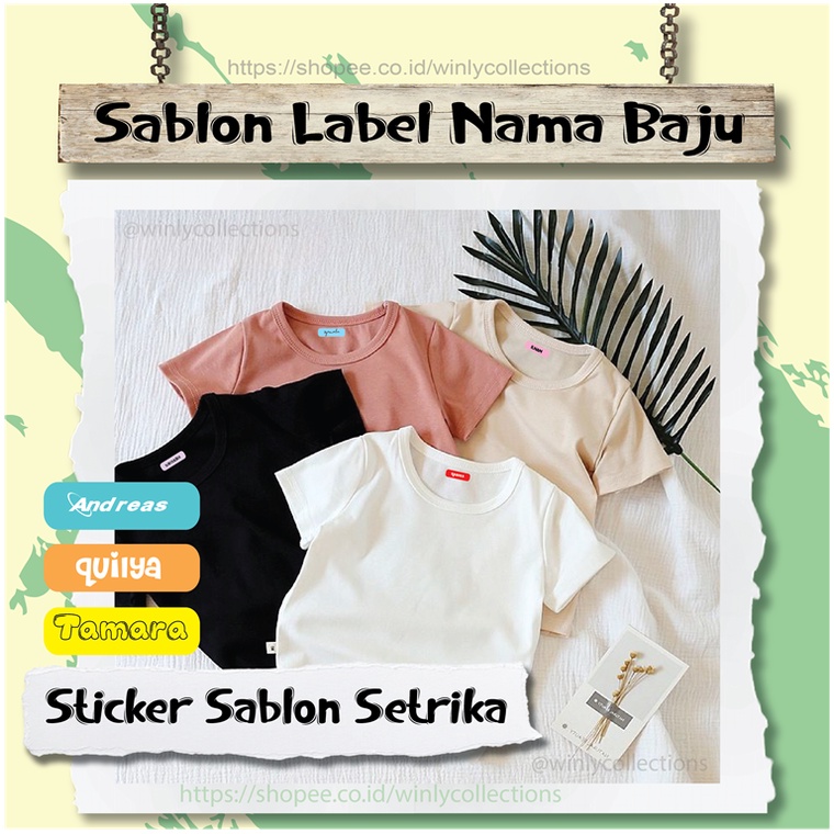 Jual CUSTOM NAMA LABEL KAOS ANAK SERAGAM SEKOLAH STIKER SABLON SETRIKA ...