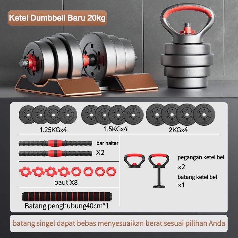 Jual Keep Going Max Dumbbell Barbell 20Kg Multi Function Dumbbell/Alat ...
