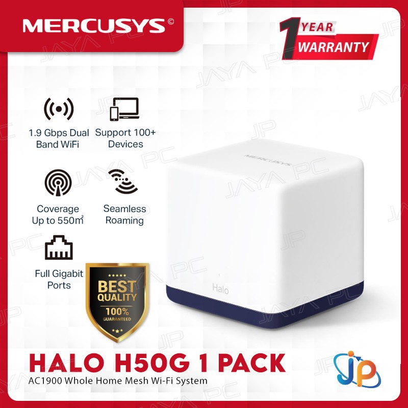 Jual Mercusys Halo H50G AC1900 Whole Home Mesh Wi-Fi System 1 Pack ...