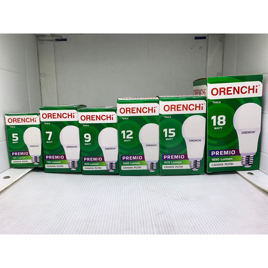 Jual Lampu LED Orenchi Premio 5W 7W 9W 12W 15W 18W Bohlam LED Cahaya ...