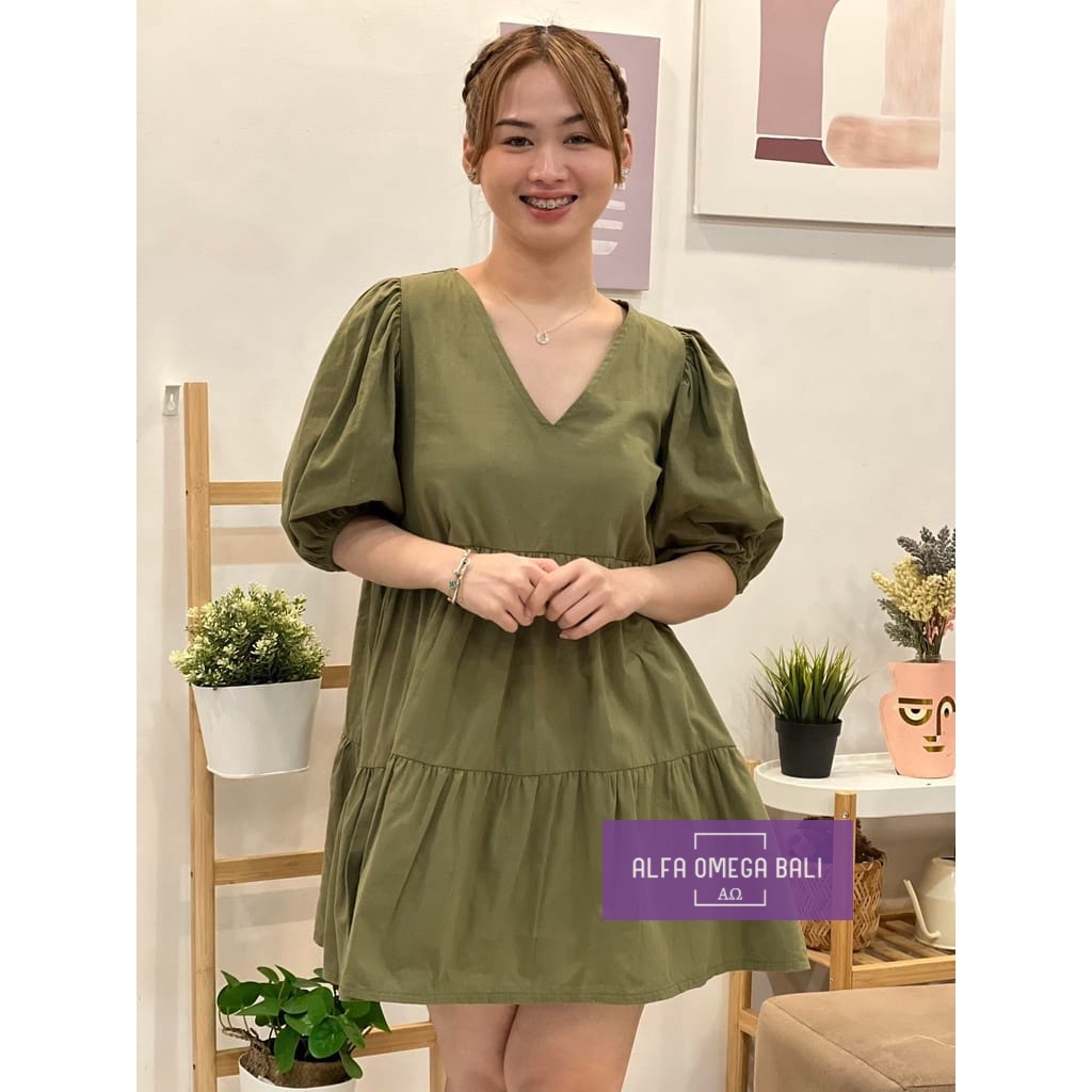Jual Dress Rempel Polos Real Pict Fit 80kg Jaitan Rapi | Shopee Indonesia