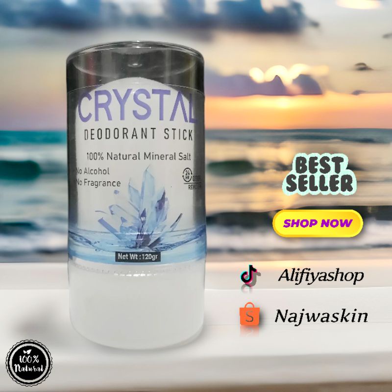 Jual TAWAS BATU DEODORANT CRYSTAL STICK ROLL ON ANTI BAU BADAN | Shopee ...