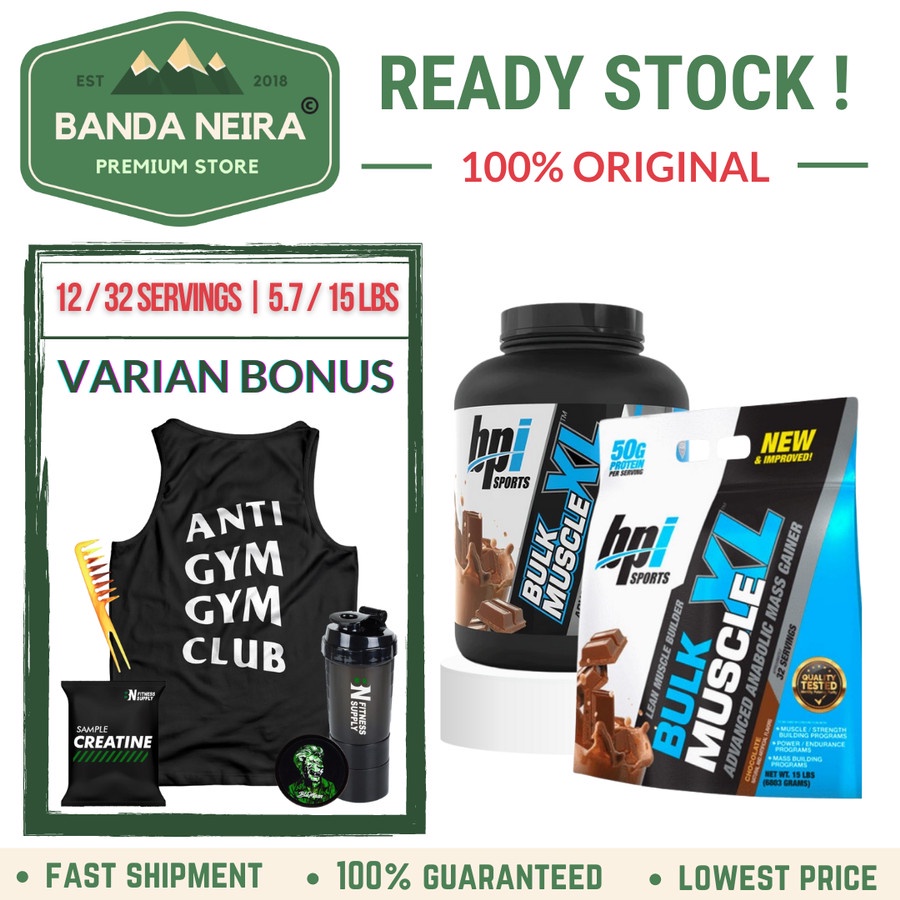 Jual BPI SPORTS BULK MUSCLE XL Mass Gainer Protein | 10 - 15 LBS | 22 ...