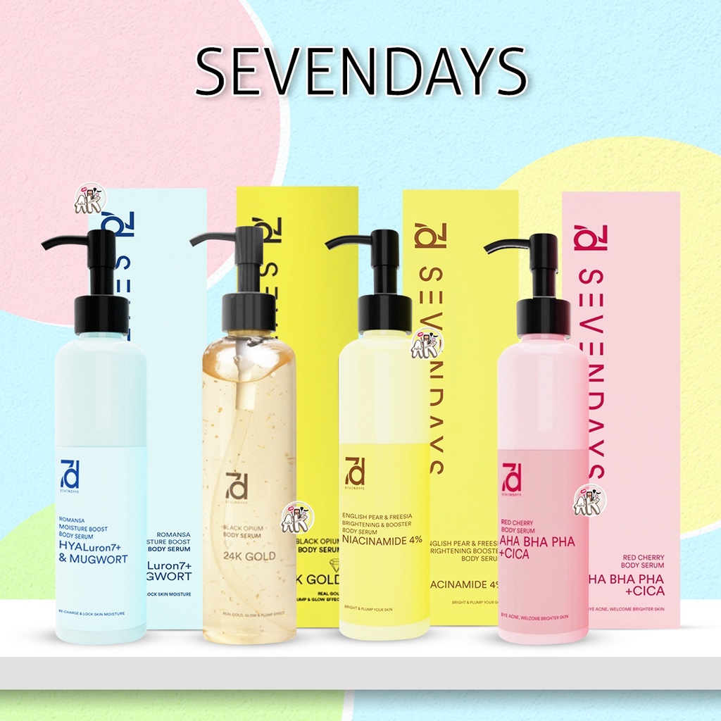 Jual SEVENDAYS / SEVEN DAYS BODY SERUM SERIES ( RED CHERRY / ENGLISH ...