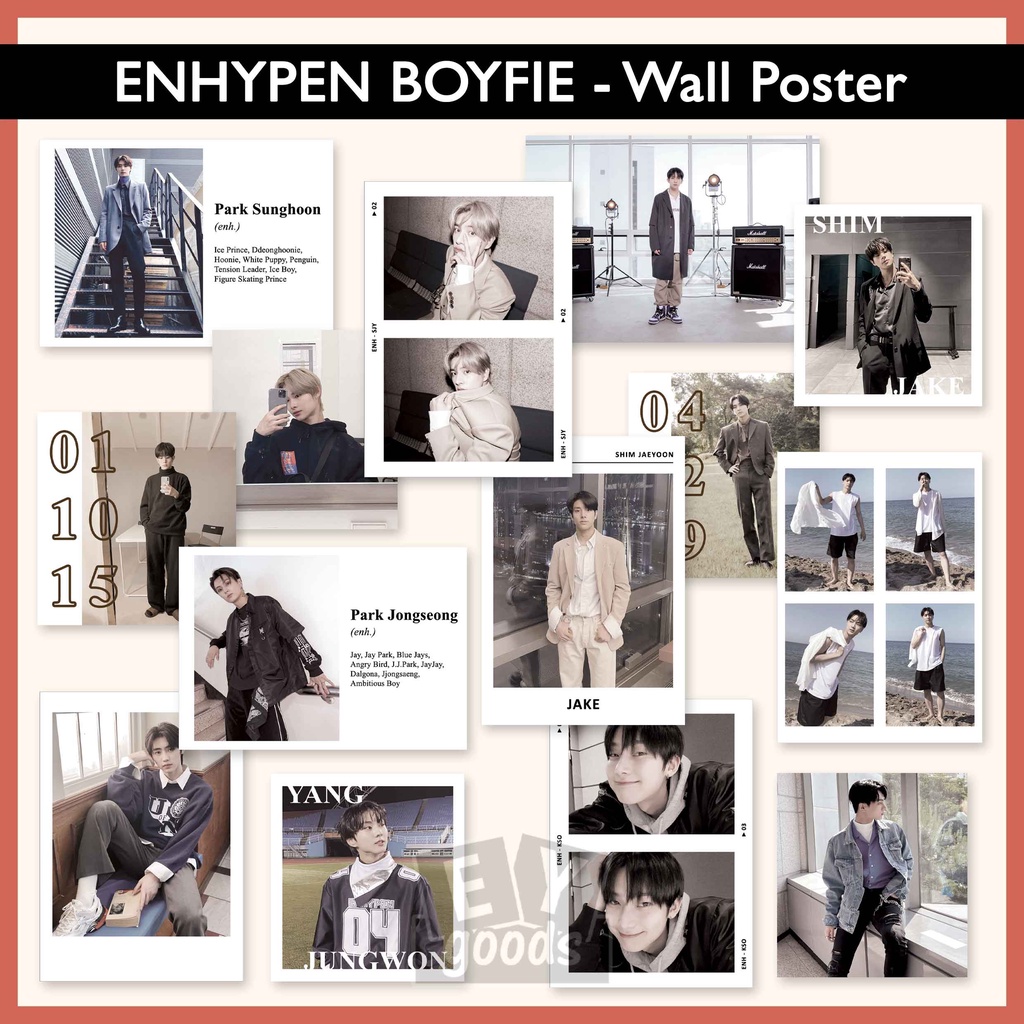 Jual Wall Decor ENHYPEN BOYFIE Boyfriend Material Enha Engene walldecor Art print postcard ...