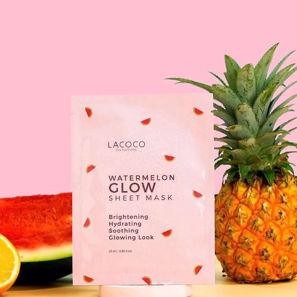 Jual Lacoco Watermelon Glow Sheet Mask 30 gr Mask | Shopee Indonesia