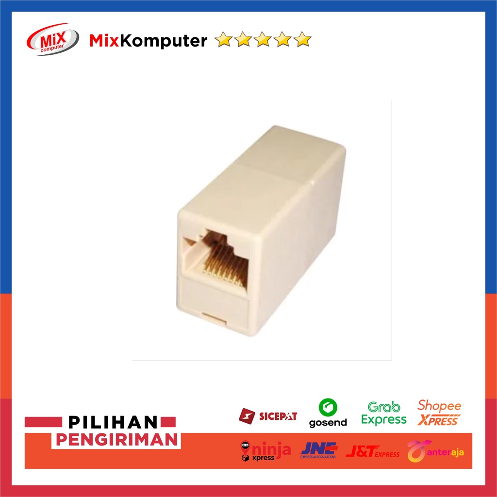 Jual Barrel RJ45 Female to Female - Barel Sambungan kabel LAN | Shopee ...