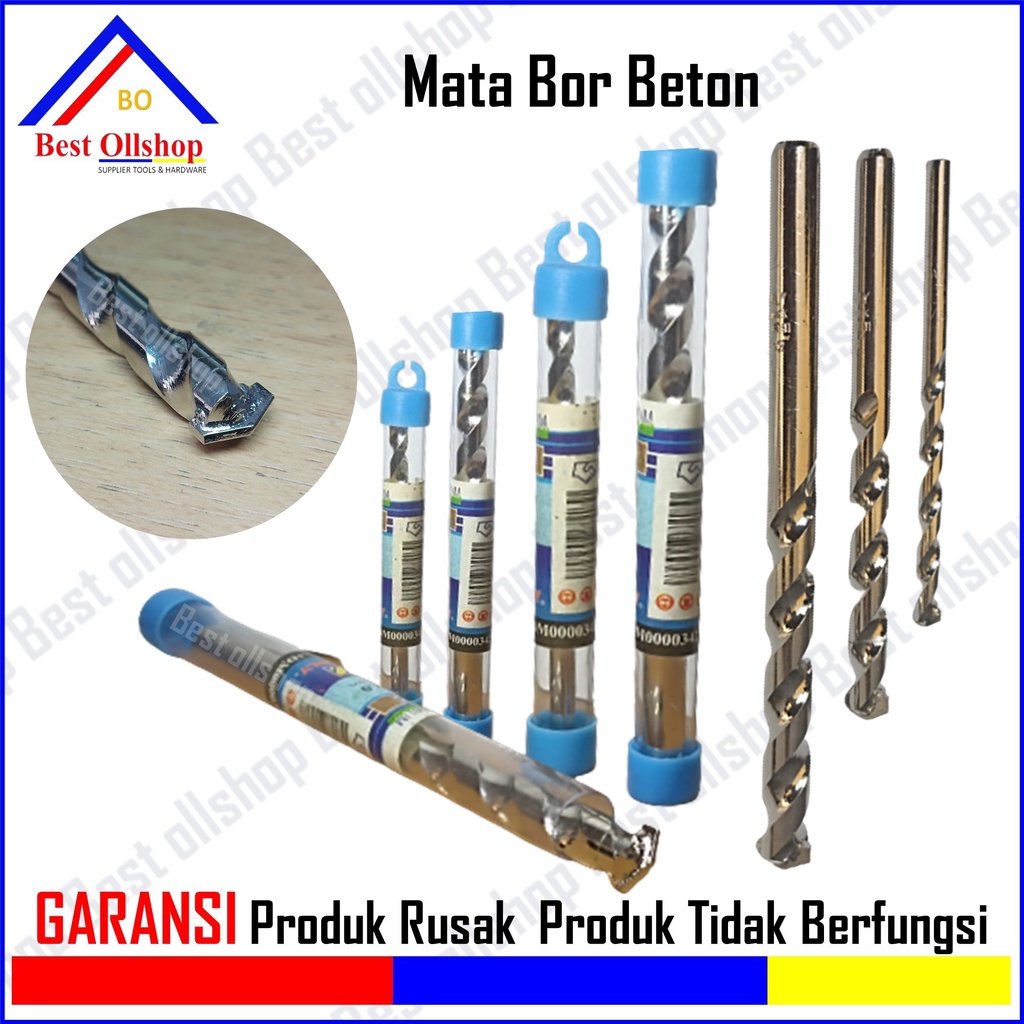Jual Mata Bor Tembok Beton Dinding Cor 6mm 10mm 12mm Besar / Mata Bor ...