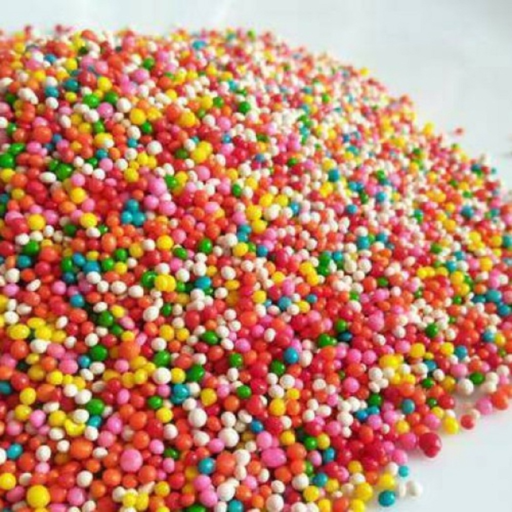 Jual Trimit Sprinkles Rainbow topping taburan minuman cakes 100 gr ...