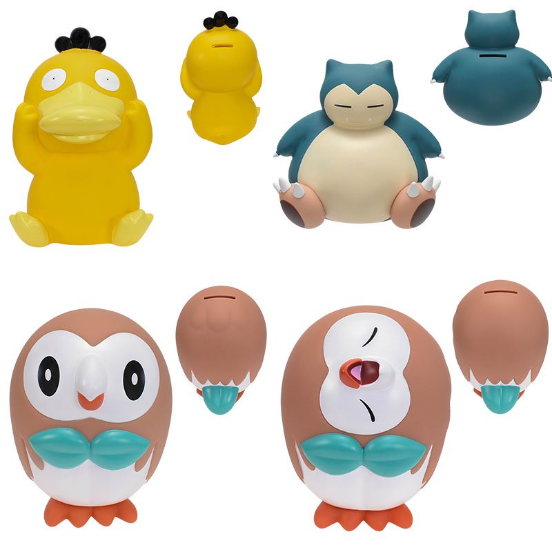 Jual Pokemon Money Box Snorlax Figures Piggy Bank Rowlet Psyduck money ...