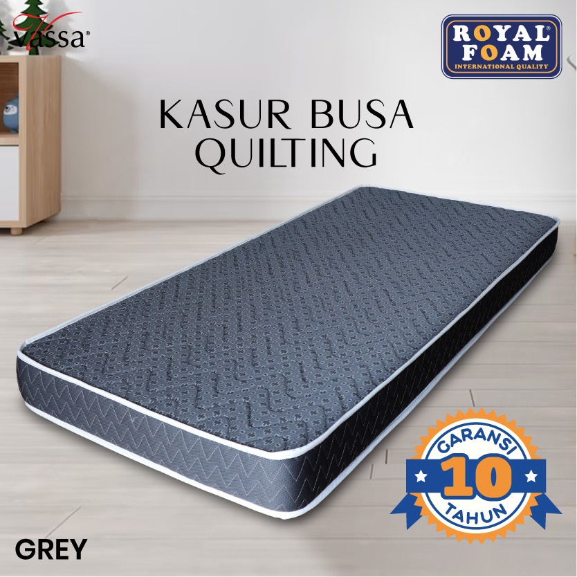 Jual Kasur busa Vassa quilting / Grey Single size / Royal foam inside ...