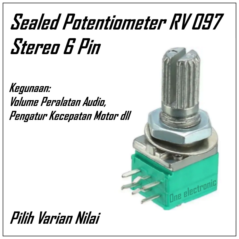 Jual Stereo 6 Pin Potensiometer RV097NS Sealed Potentiometer Potensio ...