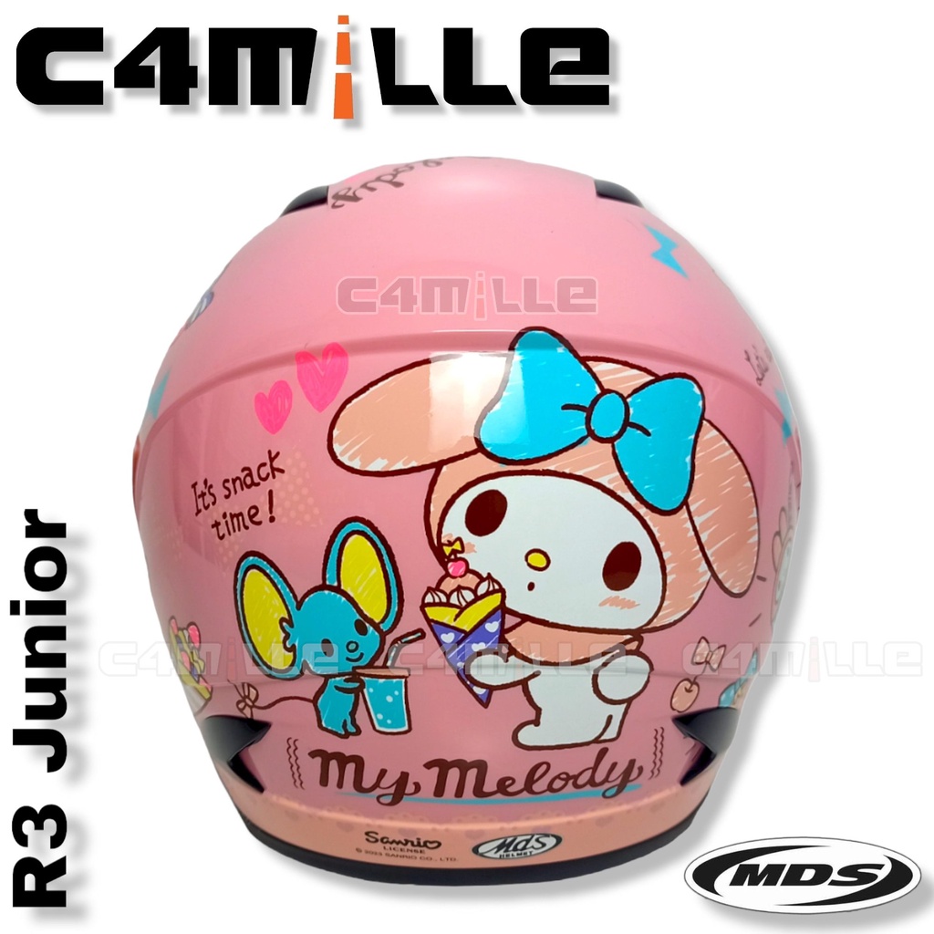 Jual HELM MDS R3 JR SANRIO MY MELODY #1 PINK PASTEL HALF FACE ANAK | Shopee Indonesia