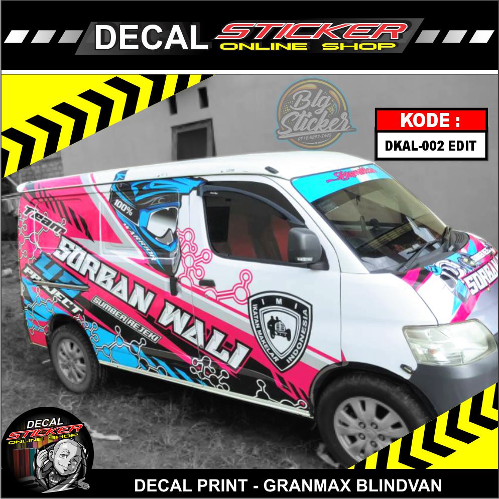 Jual DECAL MOBIL GRANMAX BLINDVAN MINIBUS VAN STIKER PRINTING FULL BODY ...