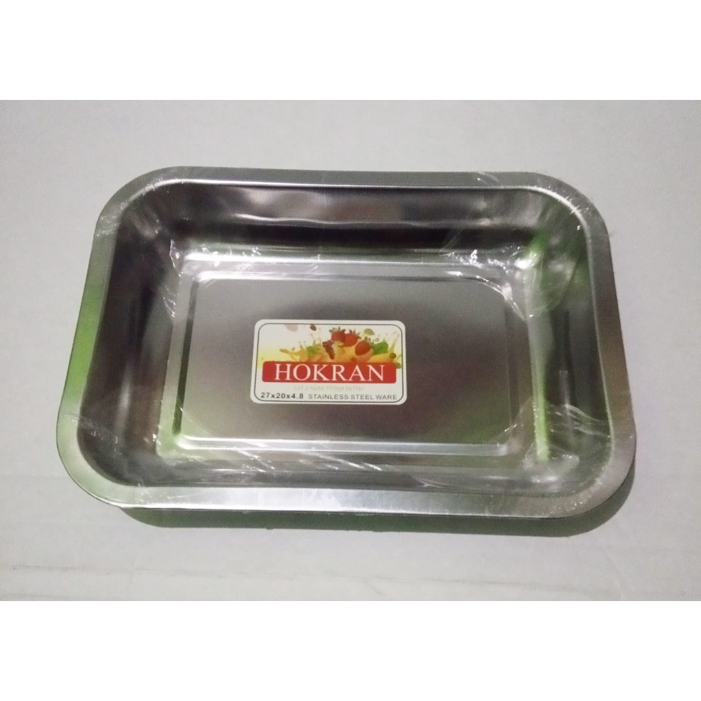 Jual baki stainless atau nampan stainless alat saji makanan ukuran ...