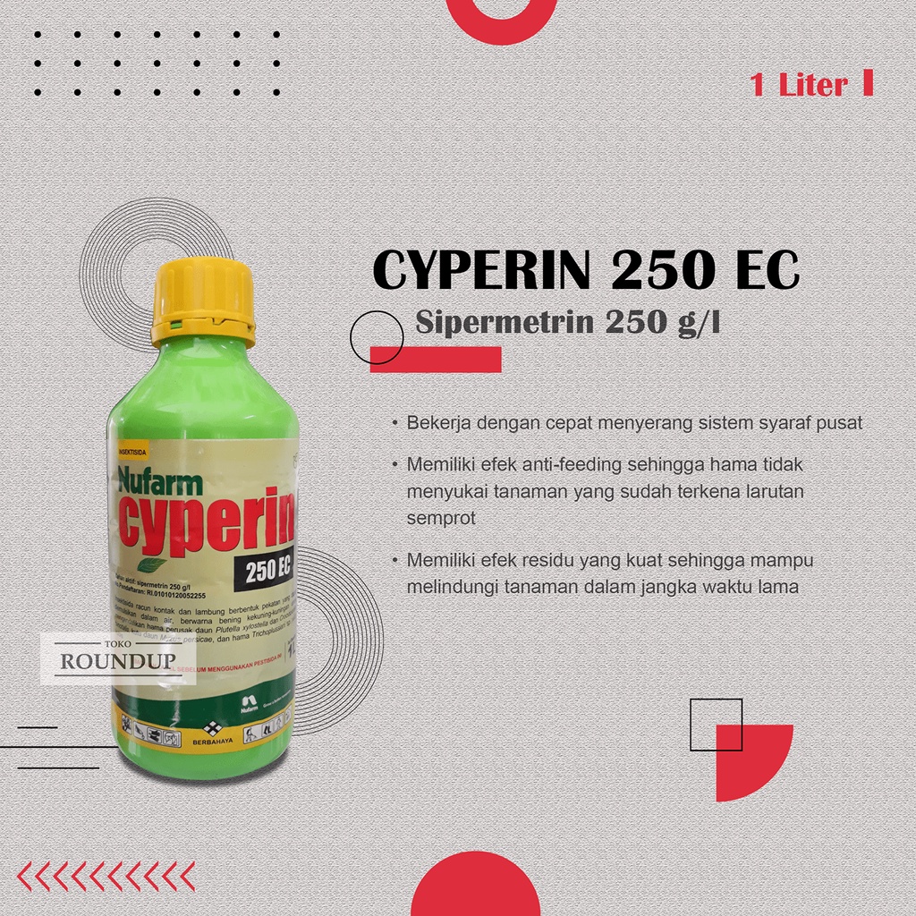Jual Cyperin 250 EC 1 Liter | Insektisida Pembasmi Ulat dan Kutu Daun ...