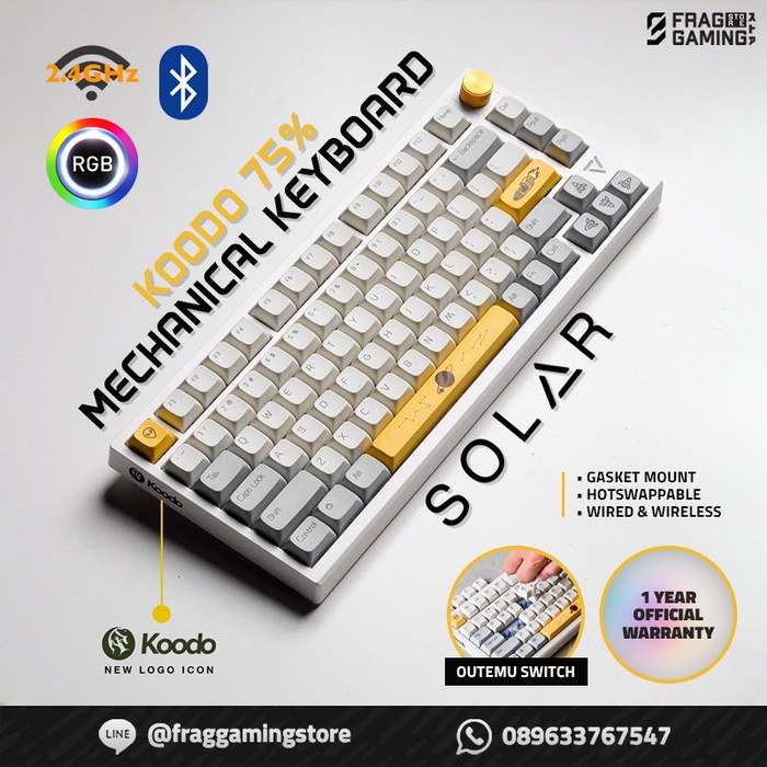 Jual Koodo Solar 75% Mechanical Gaming Keyboard With Knob | Shopee ...
