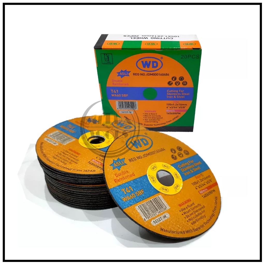 Jual WD Batu Gerinda POTONG 4 Inch 1 pak / Cutting Wheels 4"X1.2 mm ...