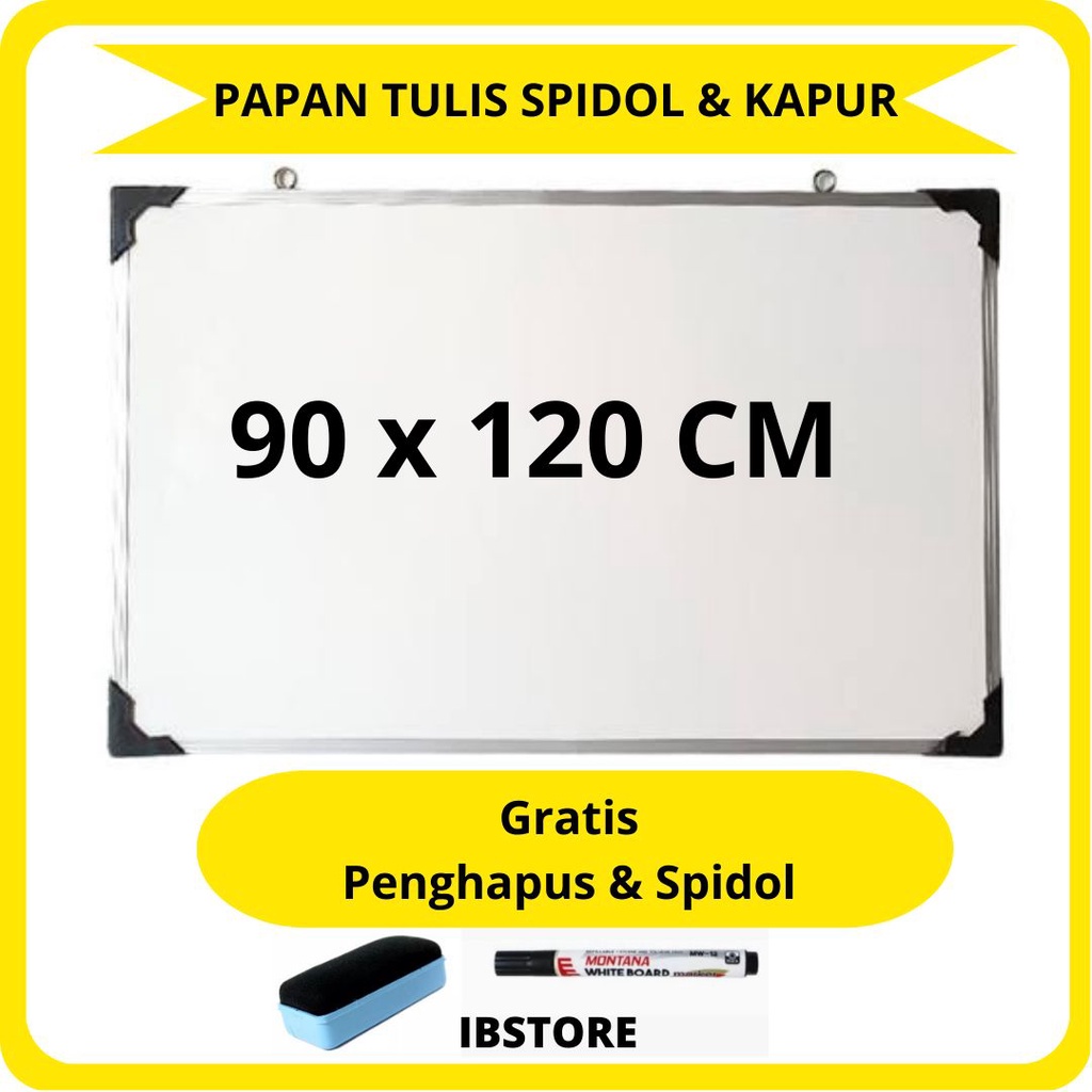 Jual Papan Tulis Spidol dan Kapur Whiteboard 90 x 120 / Blackboard ...