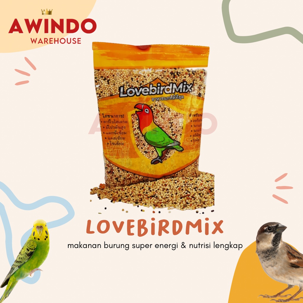 Jual LOVEBIRDMIX - Makanan Pakan Burung Lovebird Parkit Millet | Shopee ...