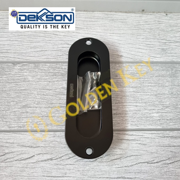 Jual Pull Plate Handle Tanam Oval Pintu Sliding Dorong Geser Kayu Black ...
