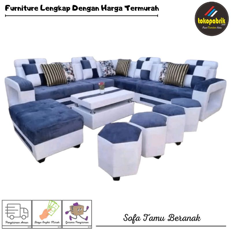 Jual Sofa Tamu Minimalis / Sofa Beranak Meja Kaca Murah Bandung ...
