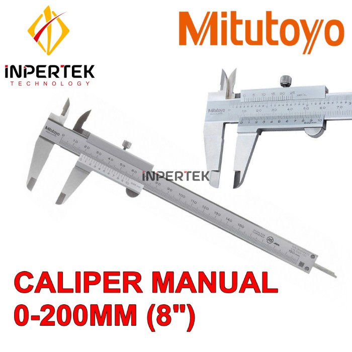Jual Vernier Caliper Mitutoyo 200 mm Sigmat Manual 8" Jangka Sorong 8 inchi | Shopee Indonesia