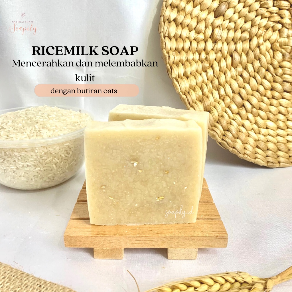 Jual SOAPILY RICE MILK SOAP Sabun Alami | Beras Susu Pencerah Pemutih ...
